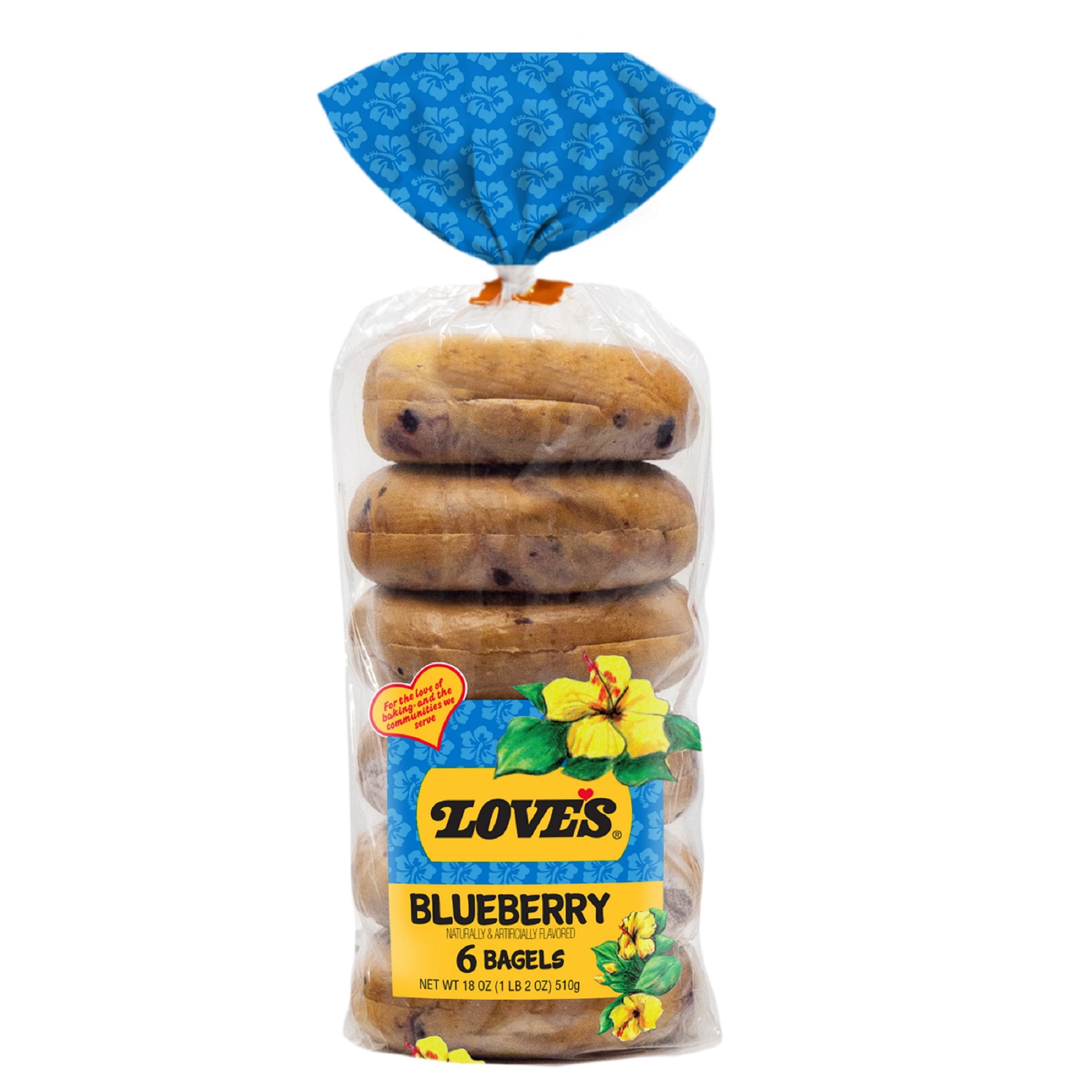 Loves Blueberry Bagel 6pk - Walmart.com