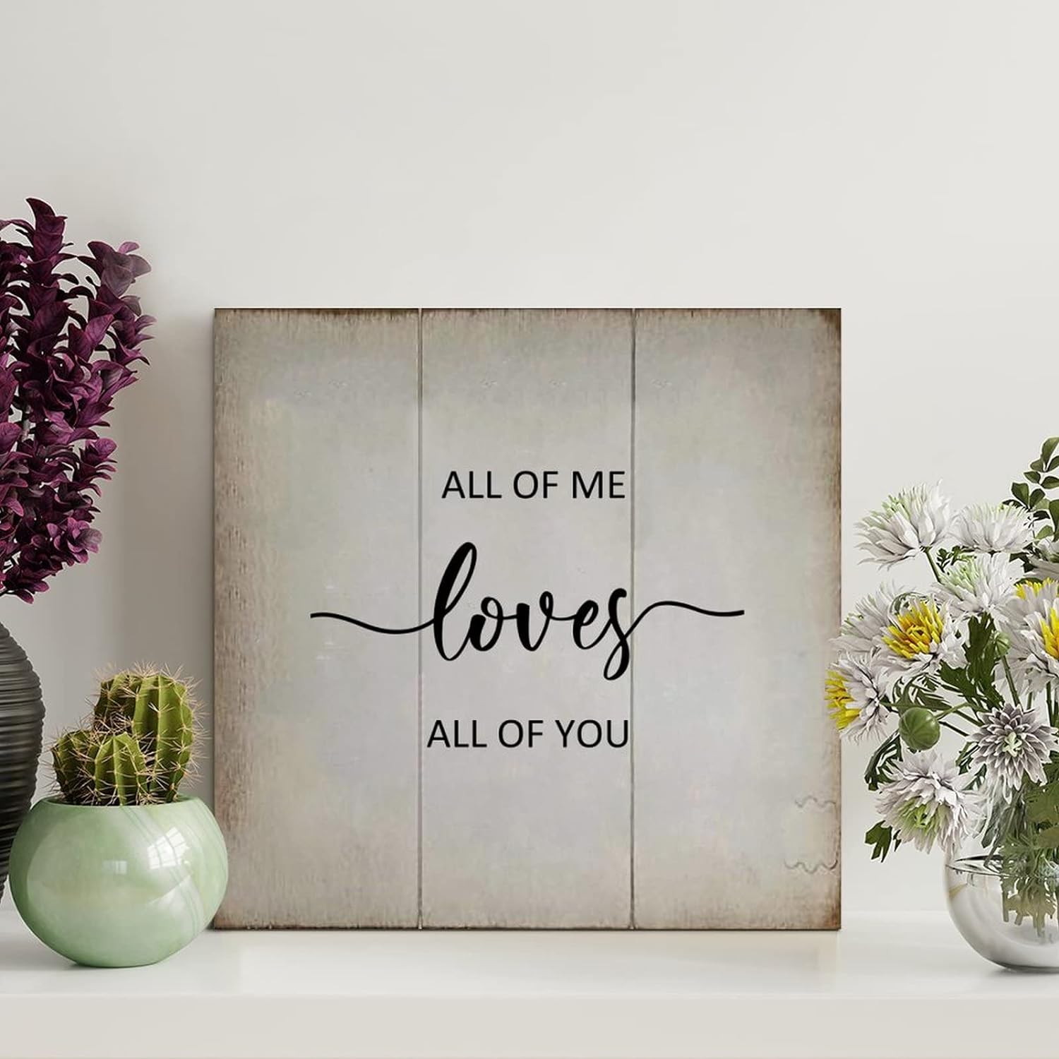 All Of Me Loves All Of You Wood Signs Rustic Wood Plaque Family ...