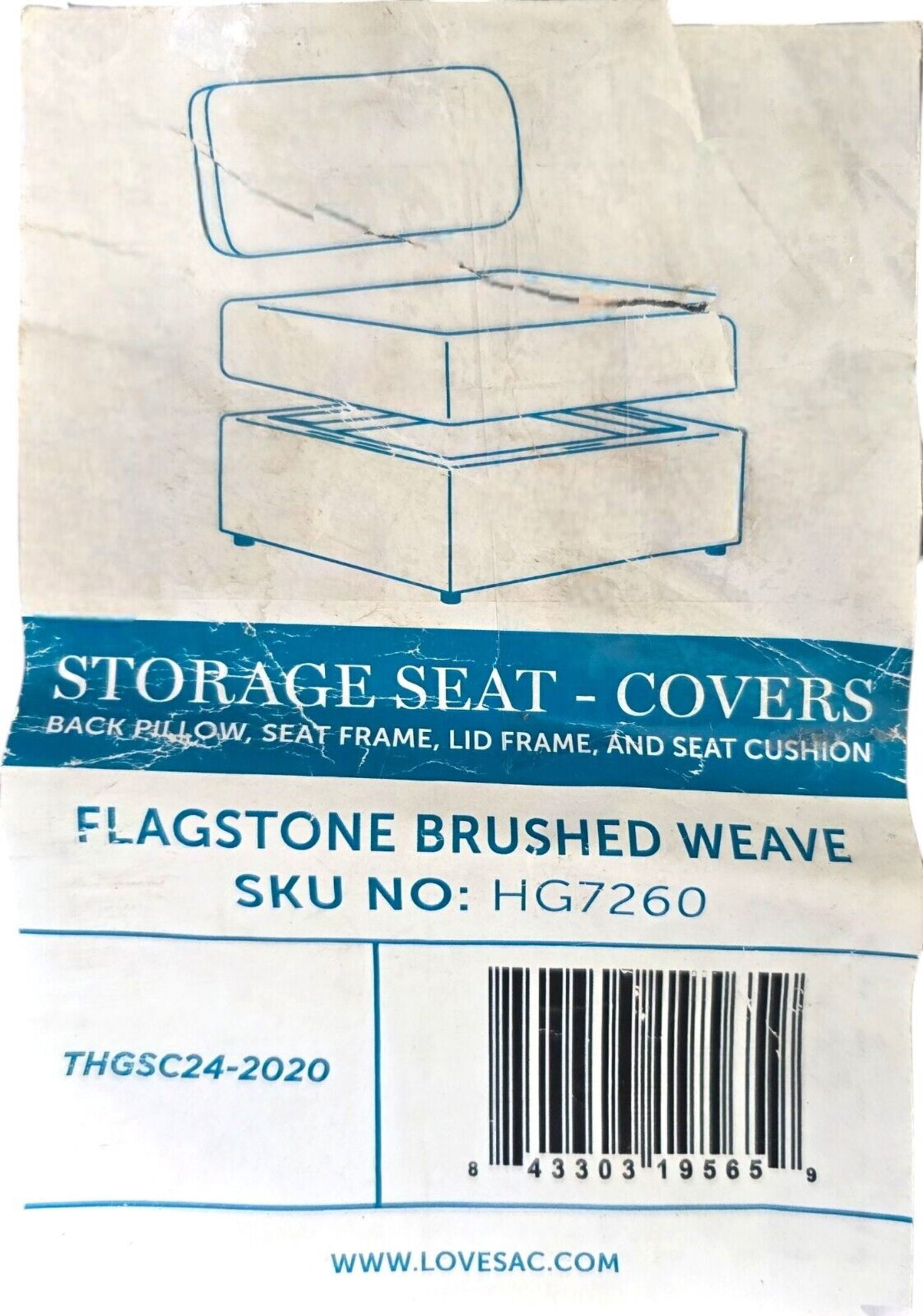 Flagstone Brushed Weave Lovesac