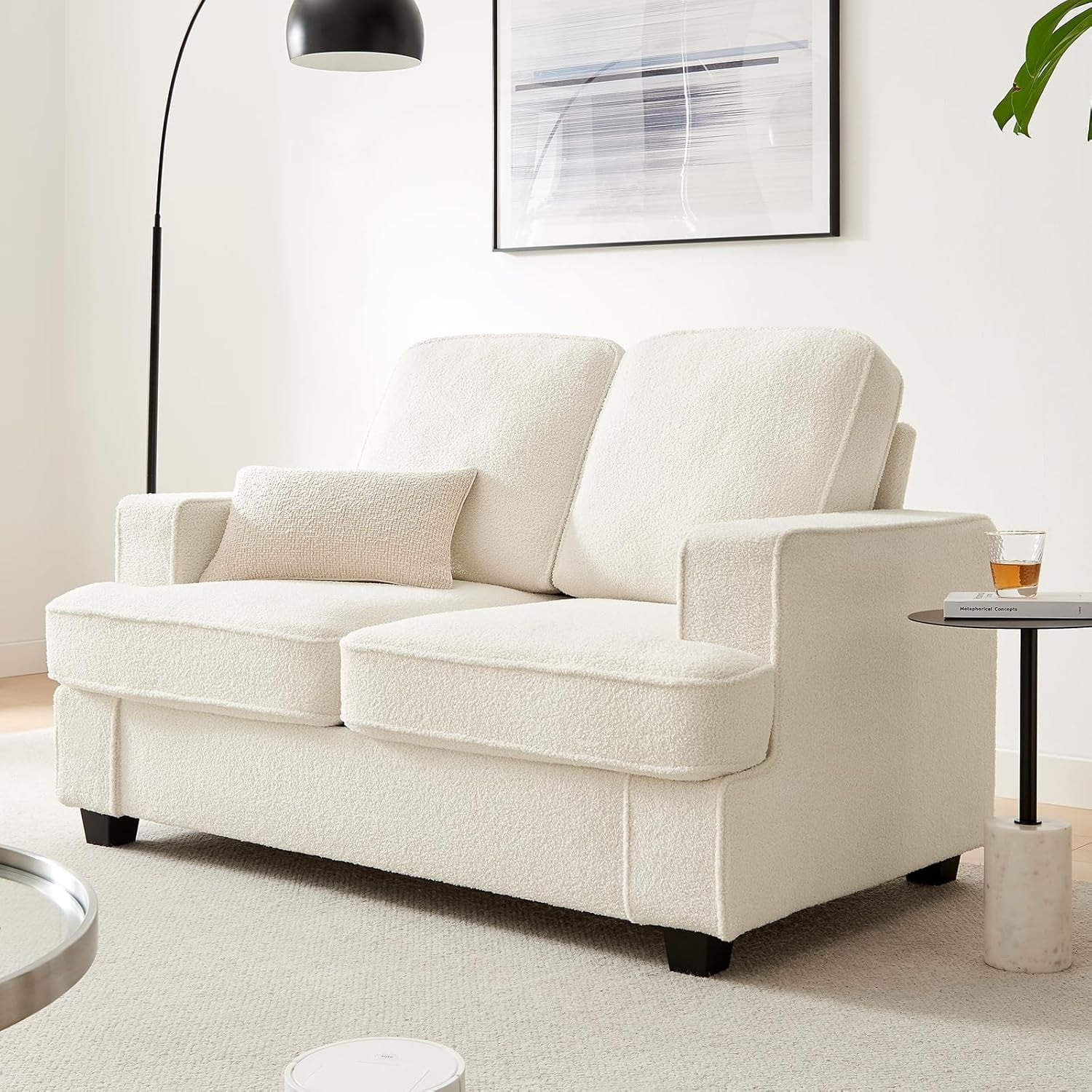 Loveseat, 61” Spacious Deep Seat Sofa for Living Room/Bedroom/Office ...