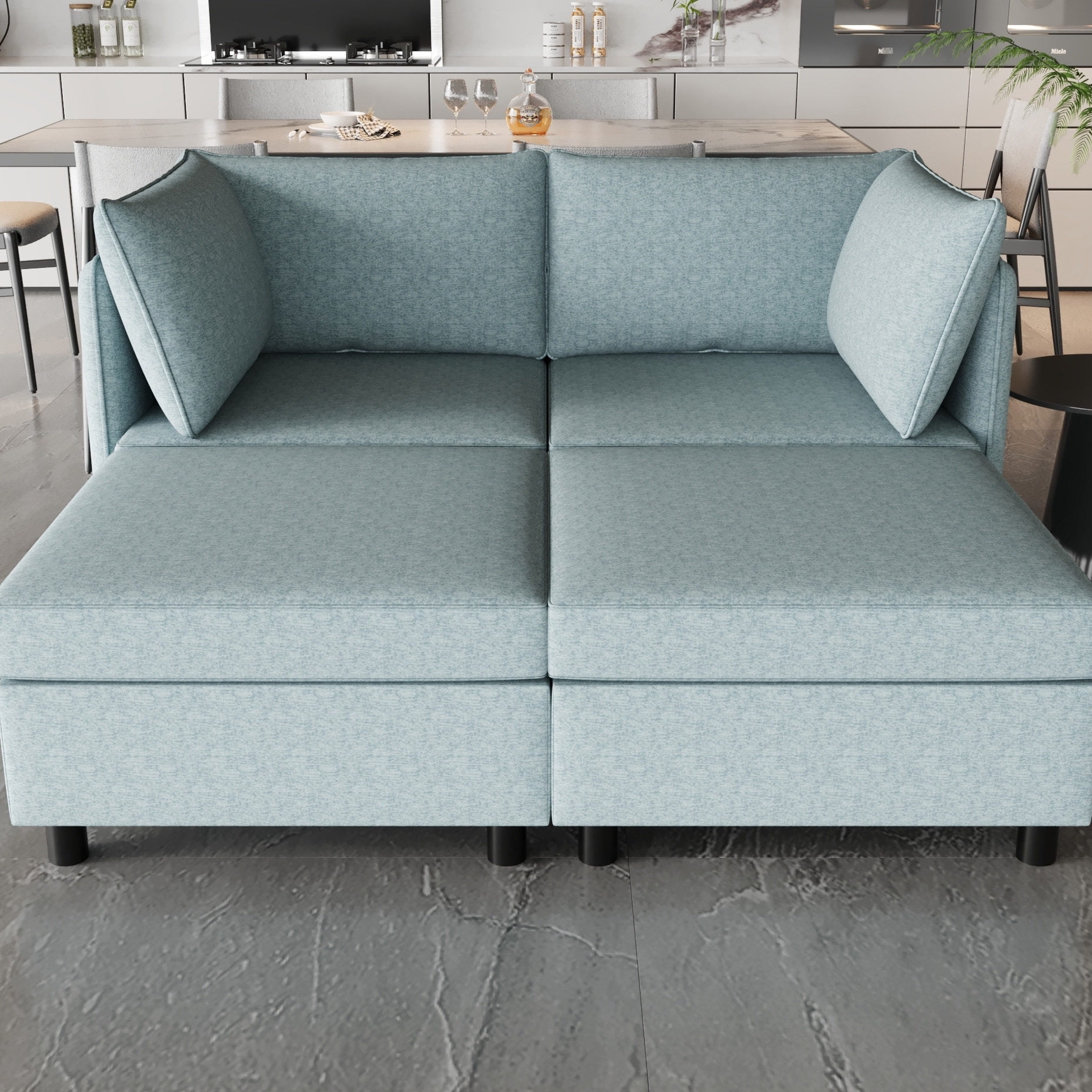 Loveseat Couch | Adaptable for Various Layouts, Easy to Assemble | Soft ...