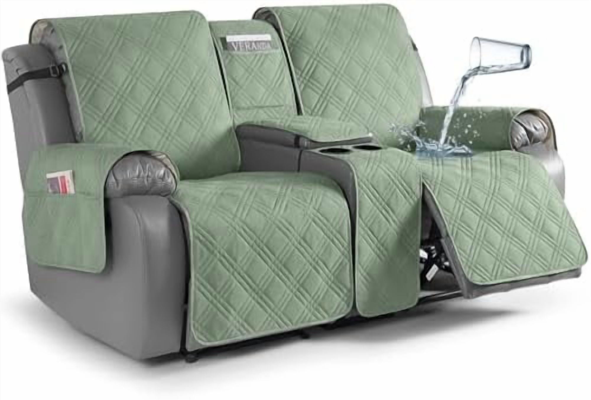 Loveseat Recliner Cover with Center Console, 100% Waterproof Pet Cover ...