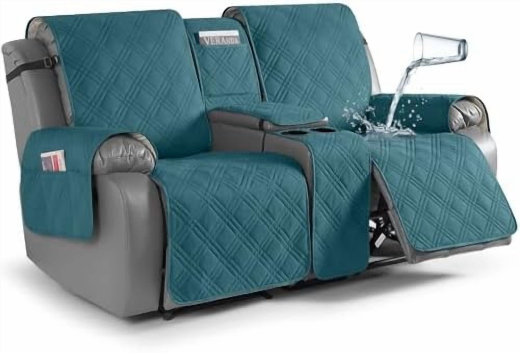 Loveseat Recliner Cover with Center Console, 100% Waterproof Pet Cover ...