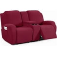 Loveseat Recliner Cover with Middle Console, Stretch Loveseat Cover for ...