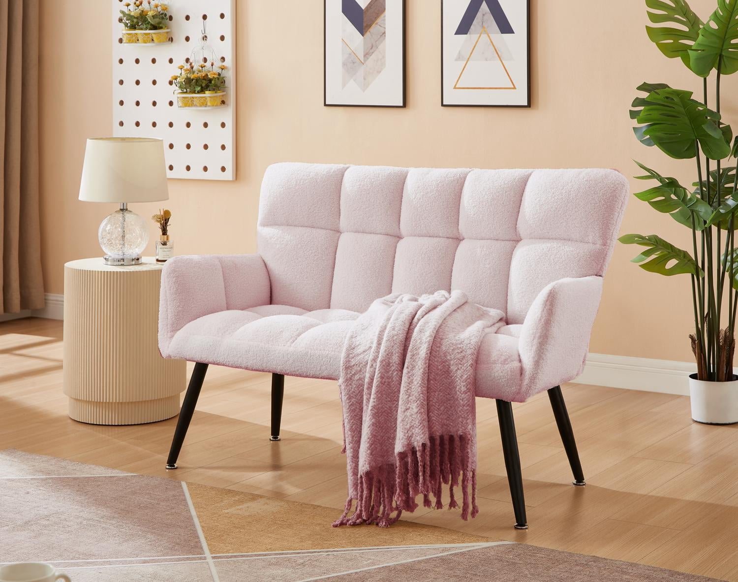 Loveseat Sofa,52'' Small Couch Love Seat Couches with Quilted Back 2 ...