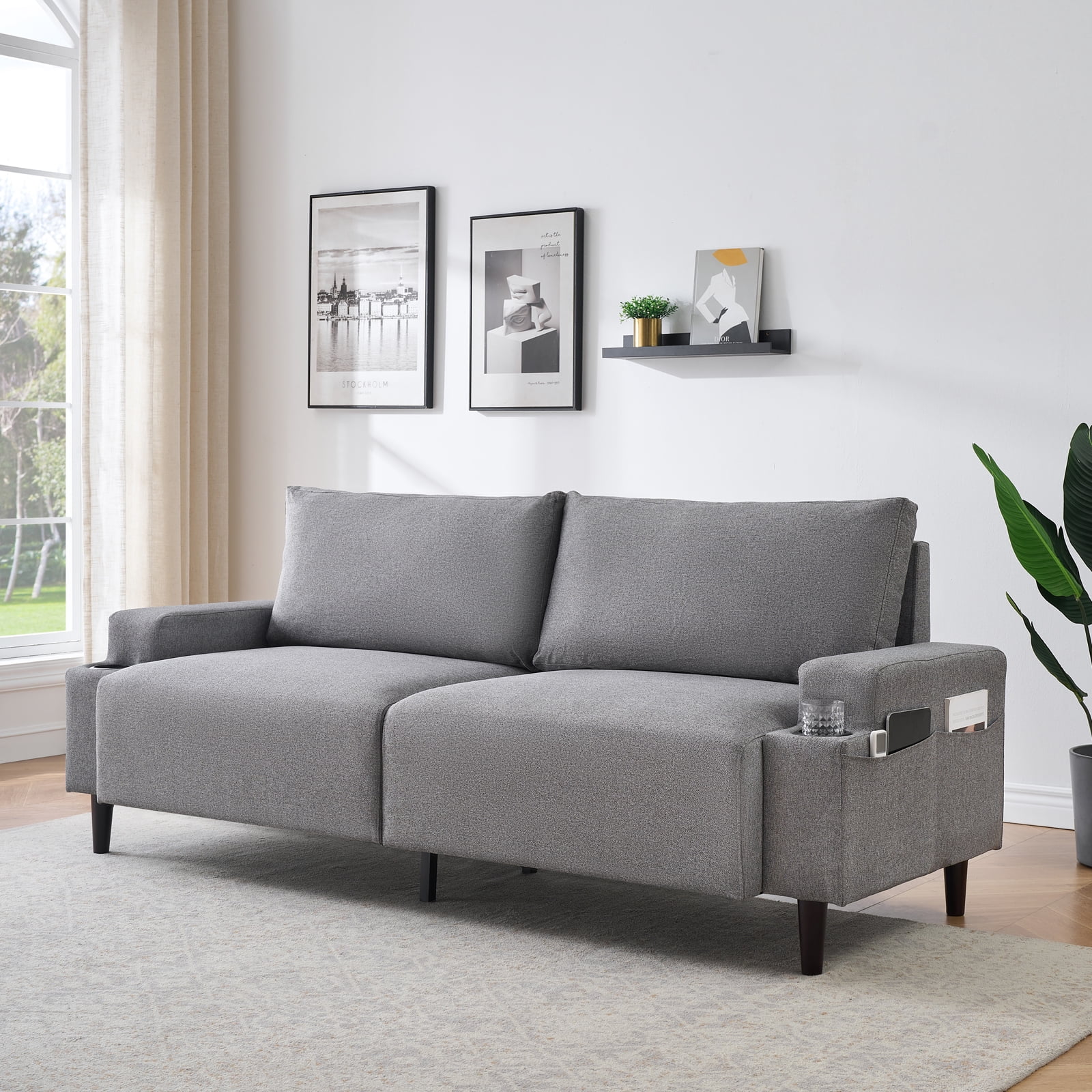 Loveseat Sofa Couch for Living Room, 80" Modern 2-Seater Couch ，Comfy ...