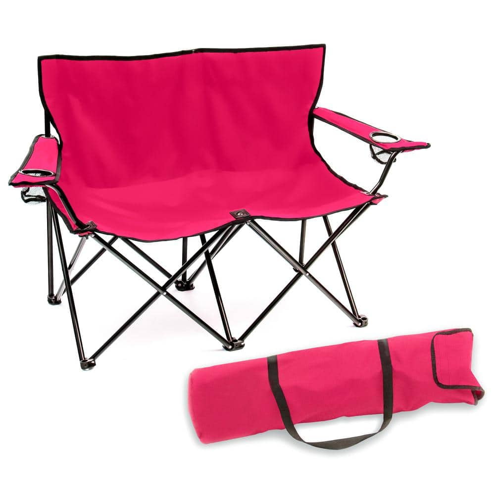 Loveseat Style Double Camp Chair with Steel Frame (Pink) - Walmart.com