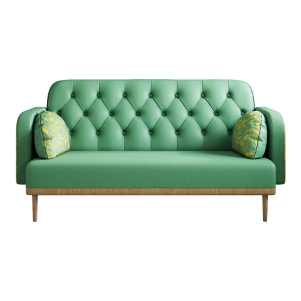 Loveseat sofa with tulip pattern Modern Upholstered Two Seater PU Sofa ...