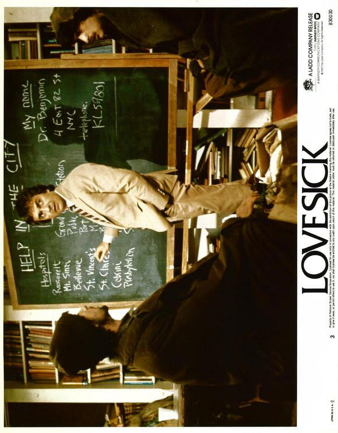 Lovesick - movie POSTER (Style A) (11" x 14") (1983) - Walmart.com