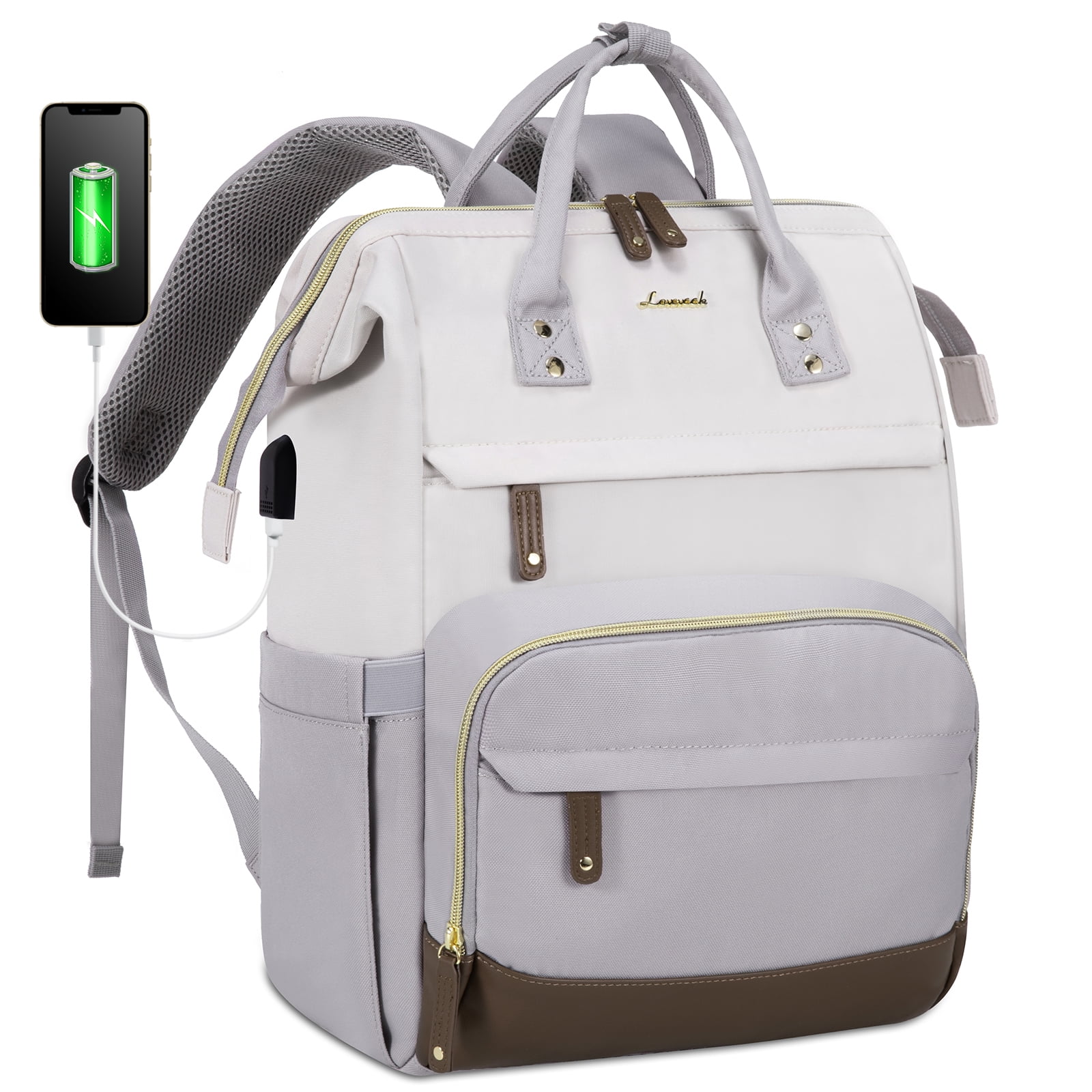 Lovevook Laptop Backpack, 15.6" Women Work Backpack Purses with USB ...