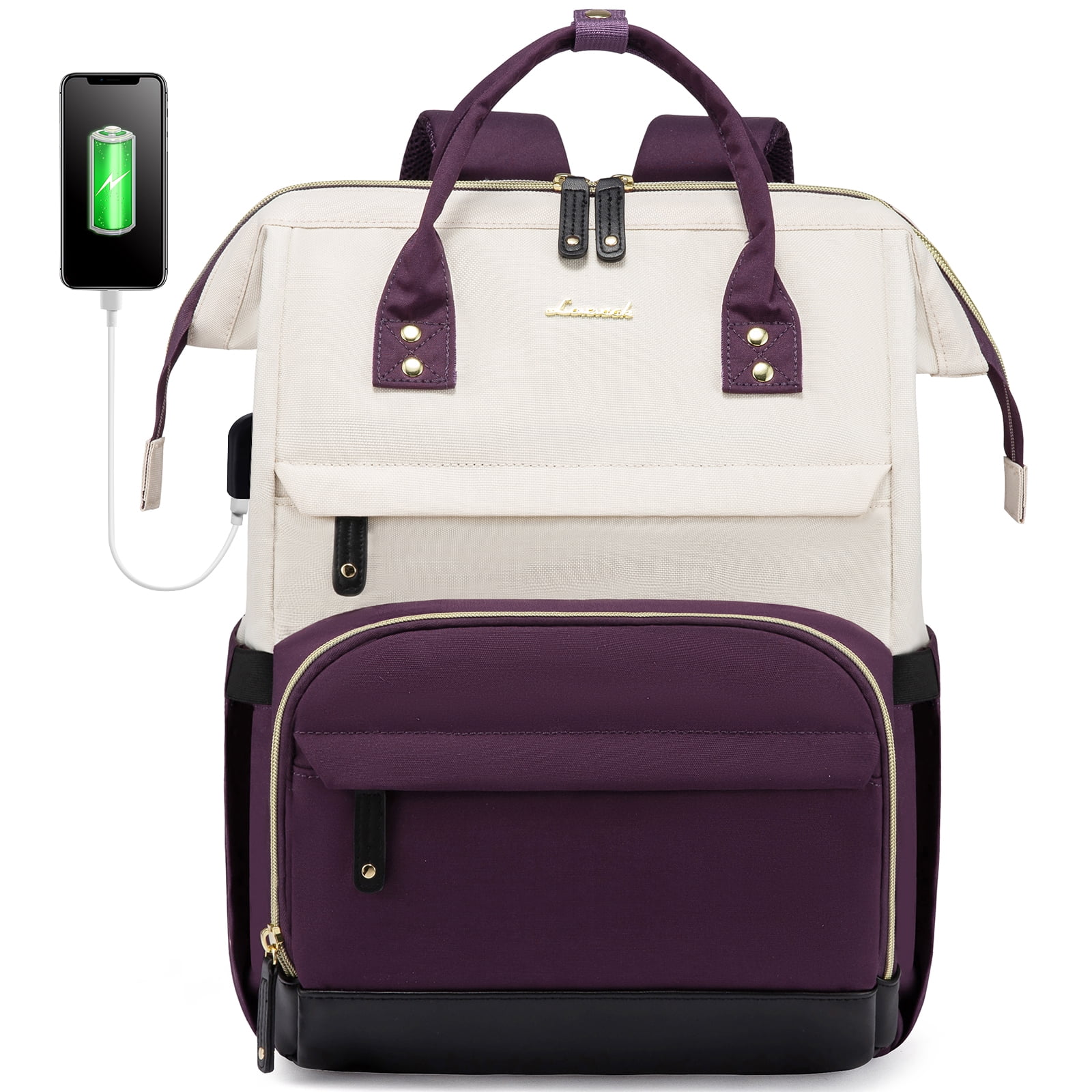 Lovevook Laptop Backpack, 15.6" Women Work Backpack Purses with USB ...