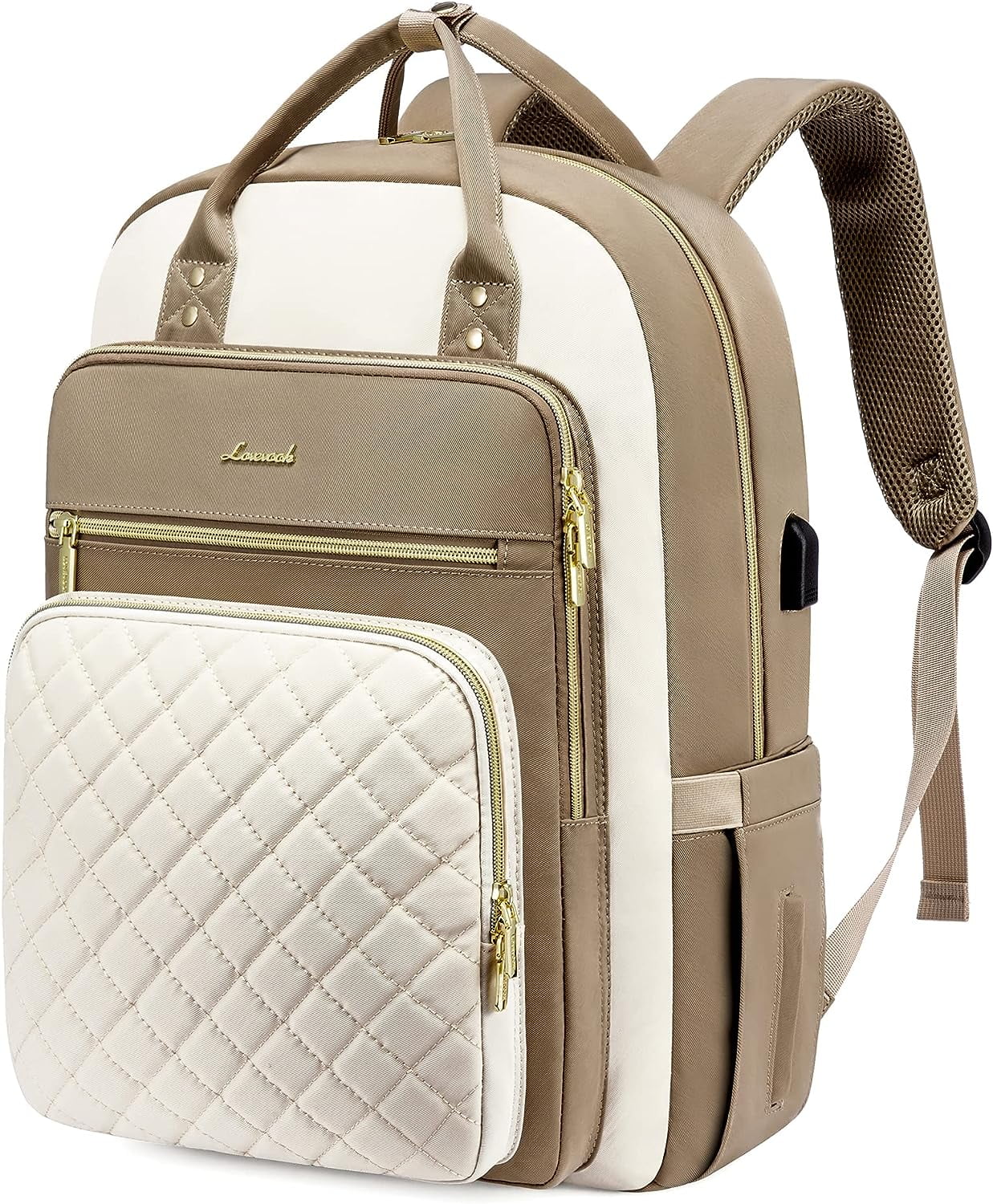 Lovevook Waterproof Padded Laptop Backpack for Women, Office Work ...