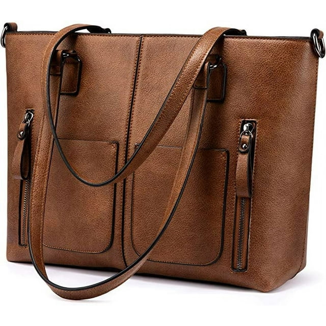 "Lovevook Vintage Faux Leather Handbag, Fashionable Crossbody Tote with ...
