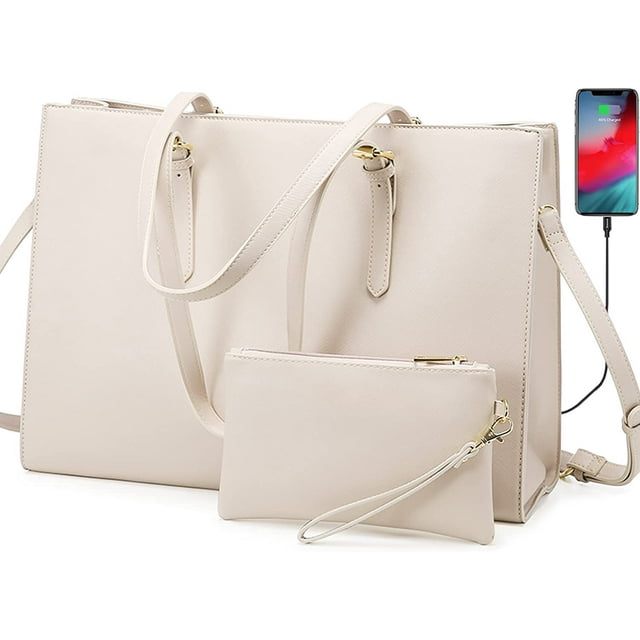 Lovevook Purses and Handbags for Women, PU Leather Work Tote Bag with ...