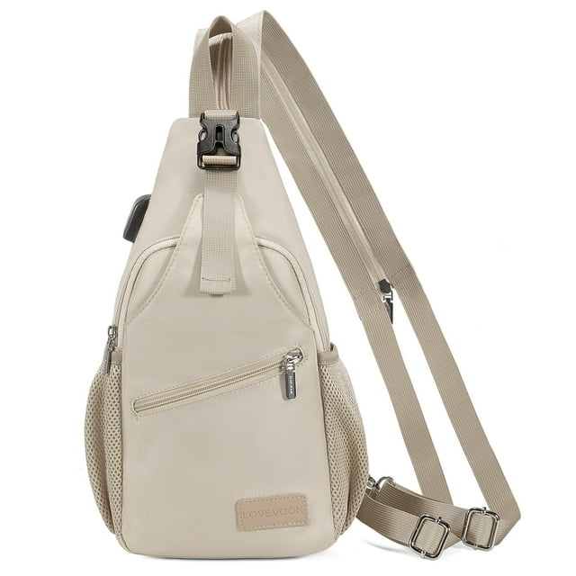 Lovevook Sling Bag for Women, Nylon Casual Daypack Crossbody Sling ...