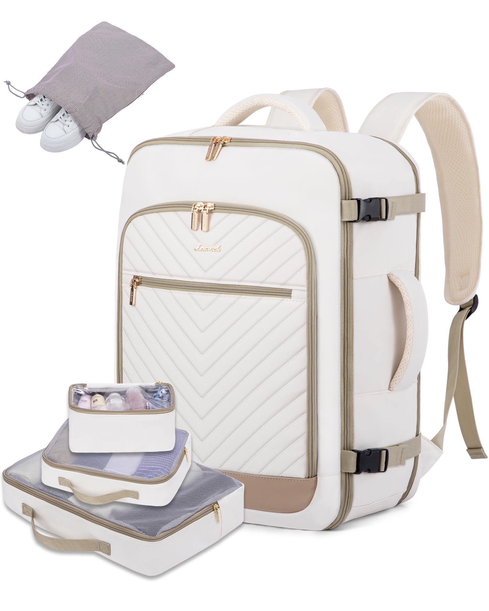 Lovevook Backpack Men Women, 40L Expandable Carry On Backpack Set ...