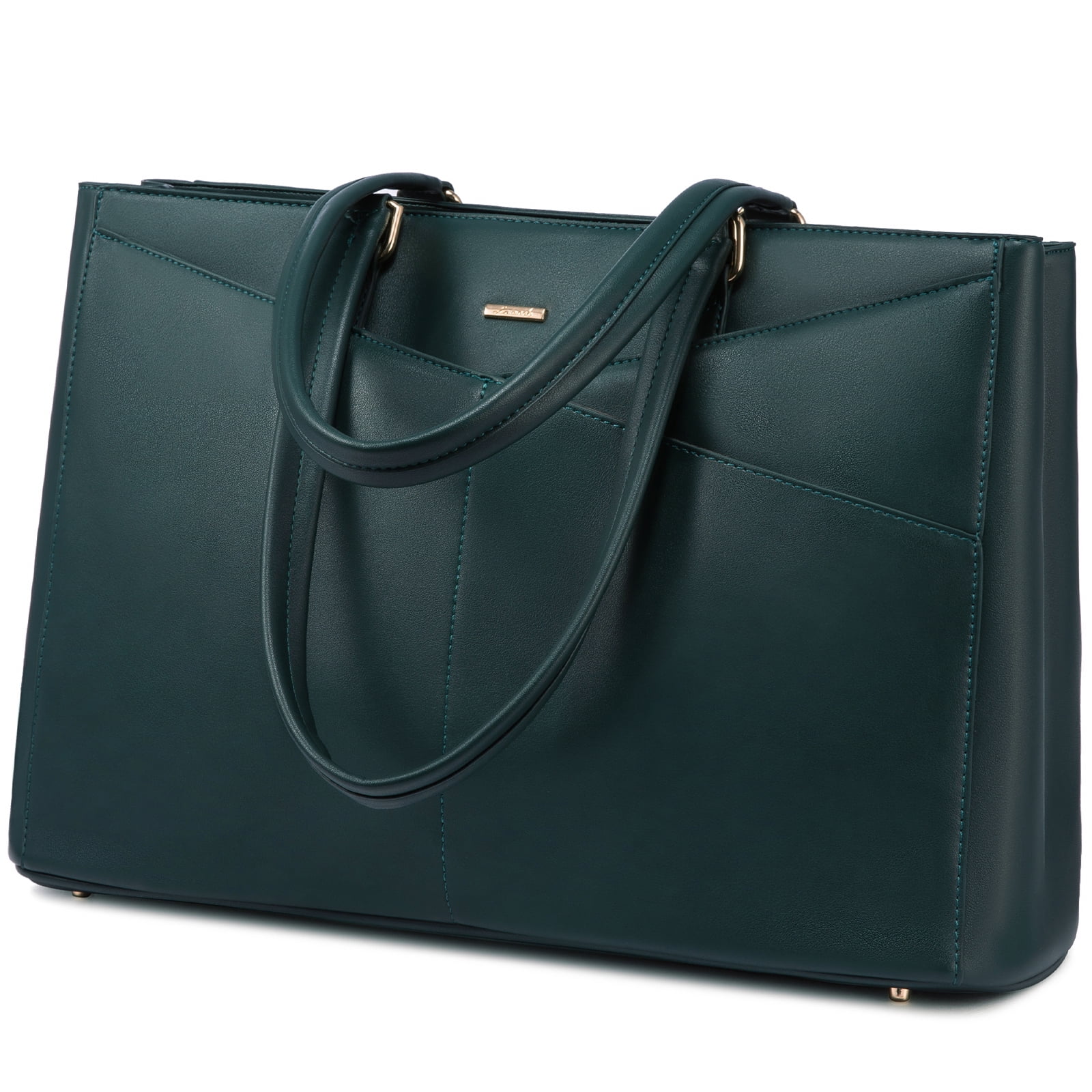 Lovevook Work Tote Bag for Women, Waterproof Pu Leather Laptop Shoulder ...