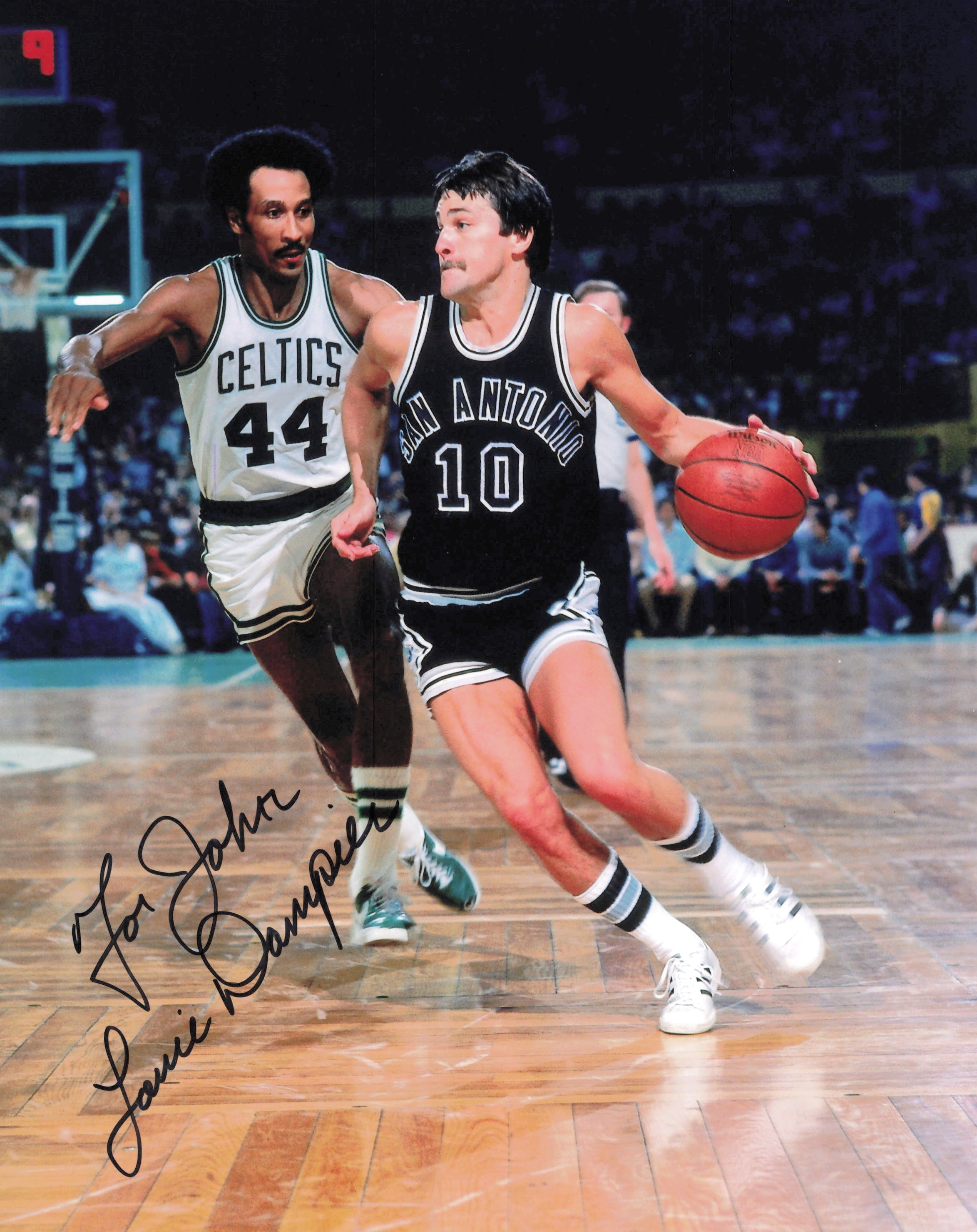 Lovie Dampier Autographed 8x10 Photo San Antonio Spurs "To John" (4 ...