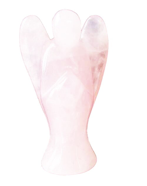 Loving Carved Rose Quartz Guardian Angel Statue | 2.5" x 1.5" | | 2.5 ...