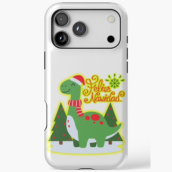 Loving Dino Merry Christmas Cute Dinosaur iPhone Case 17 11 12 13 14 15 ...