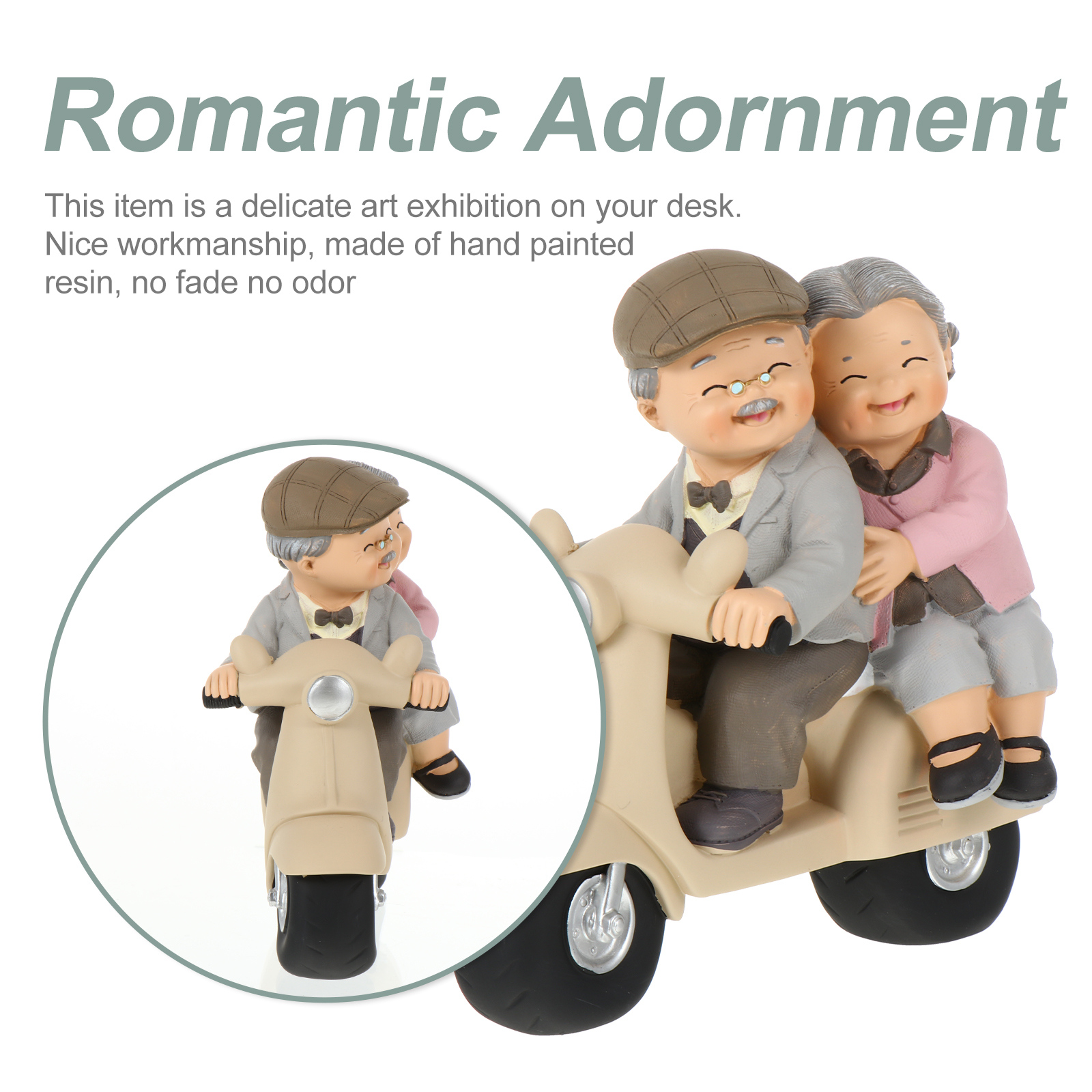 Loving Elderly Couple Figurines Resin Romantic Husband Wife Statue ...