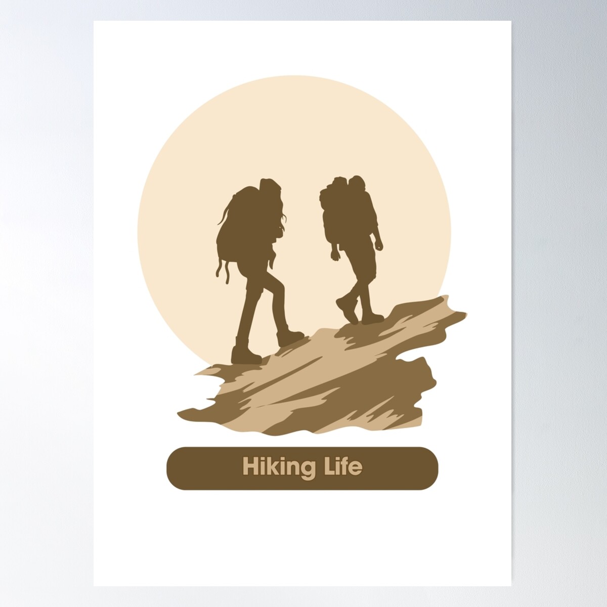 Loving Hiking Life Poster Wall Art, Modern Wall Decor For Living Room ...