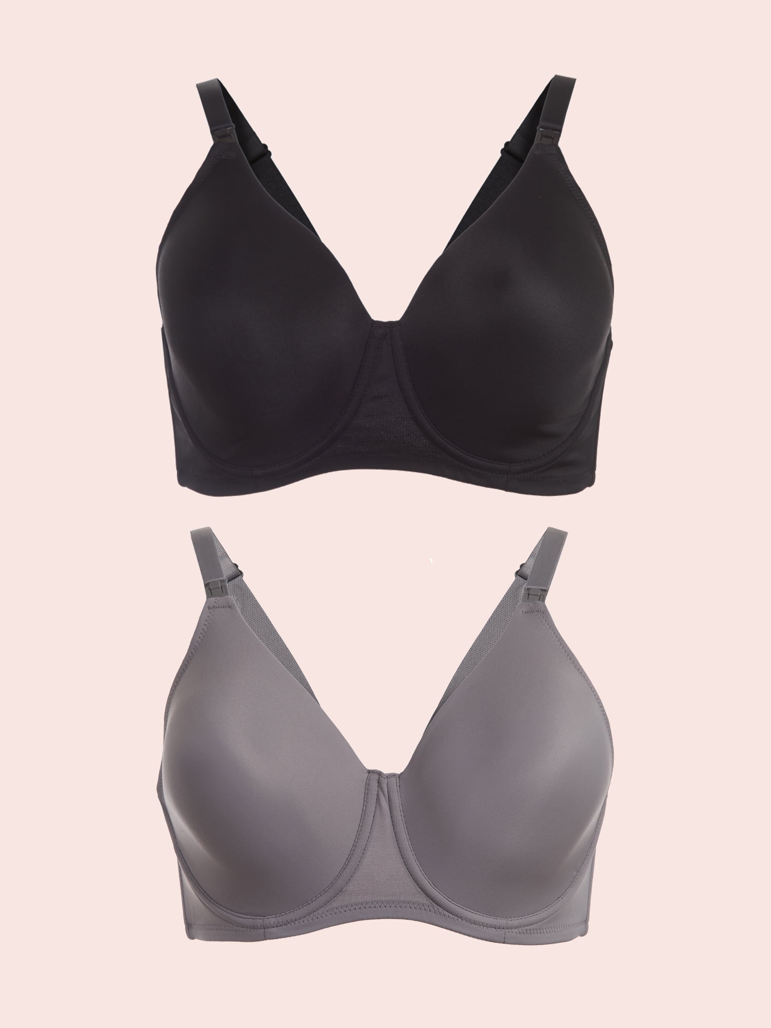 Loving Moments By Leading Lady Full Coverage Tshirt Nursing Bra 2 Pack ...