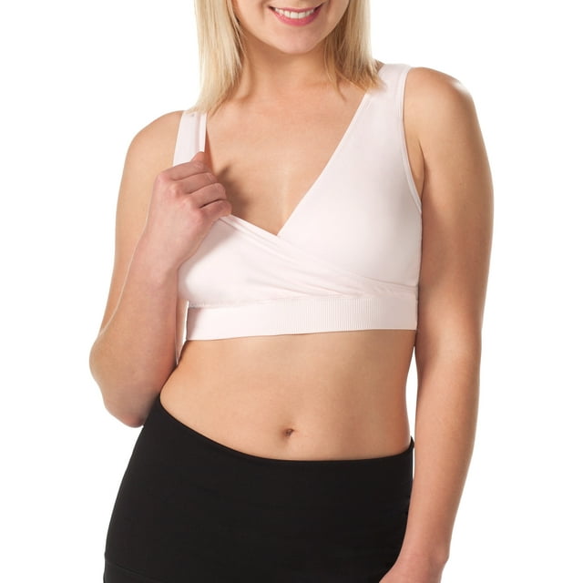 Loving Moments By Leading Lady Seamless Crossover Nursing Sleep Bra