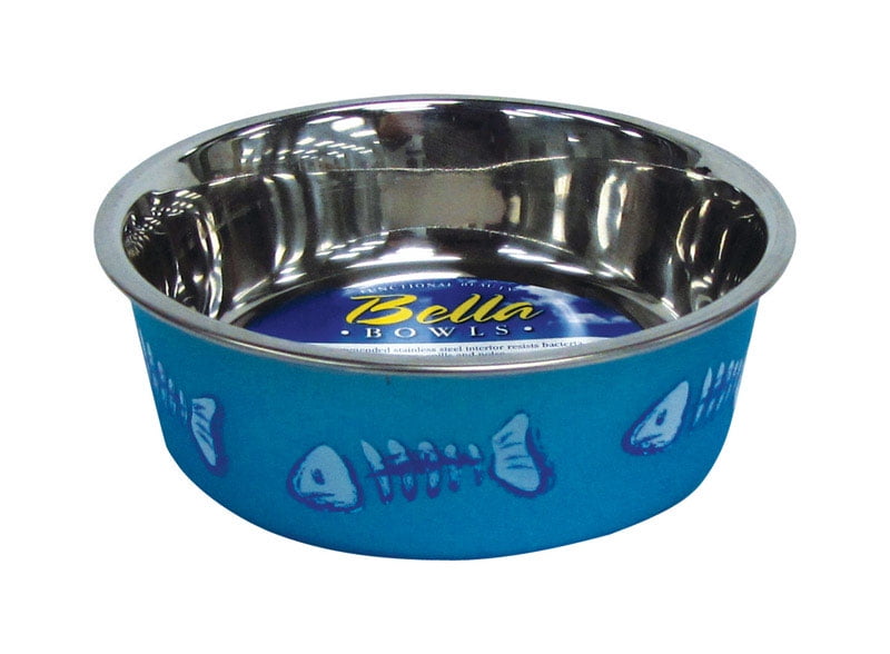 Loving Pets, Stainless Steel Cat Bowl, Small Blue, 5" diameter ...