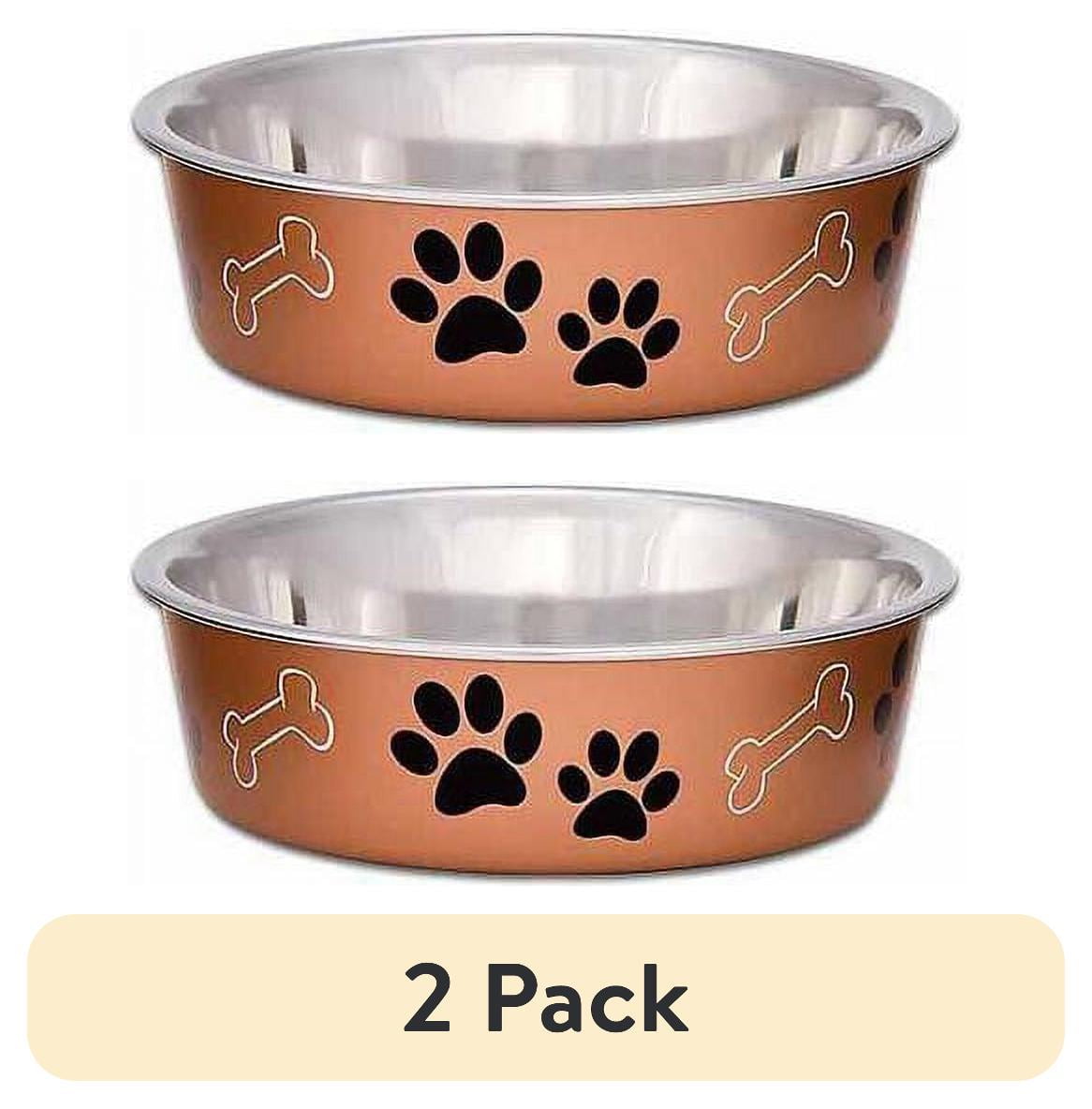 (2 pack) Loving Pets Bella Small Bowl, Copper Metallic - Walmart.com
