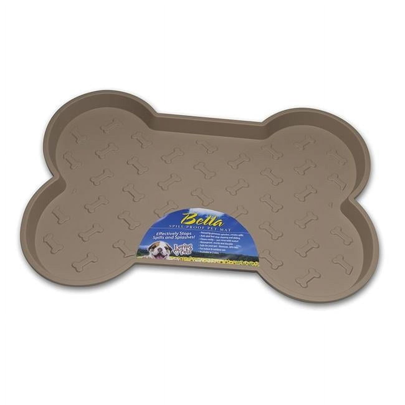 Loving Pets Bella Spill Proof Dog Mat, Non-Toxic & Anti-Skid, Gray ...