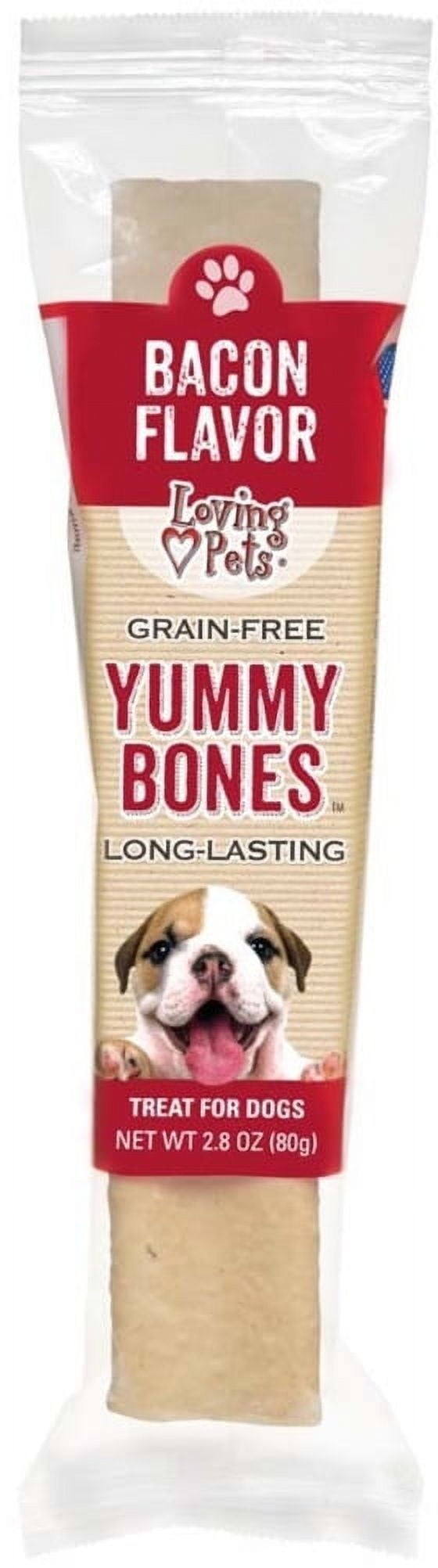 Loving Pets Grain Free Yummy Bones Bacon Flavor Filled Chew - Walmart.com