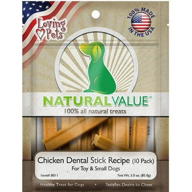 Loving Pets Natural Value Chicken Dental Sticks [Dog, Dental & Breath ...