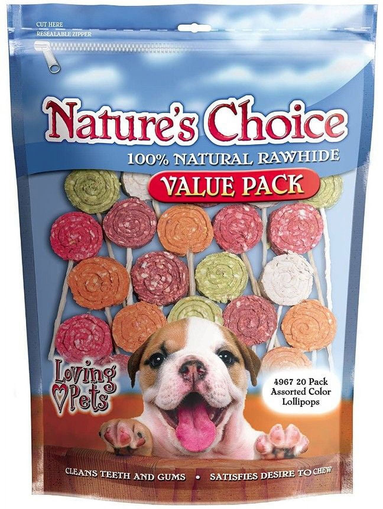 Loving Pets Nature's Choice Natural Rawhide Munchy Lollipops [Dog ...