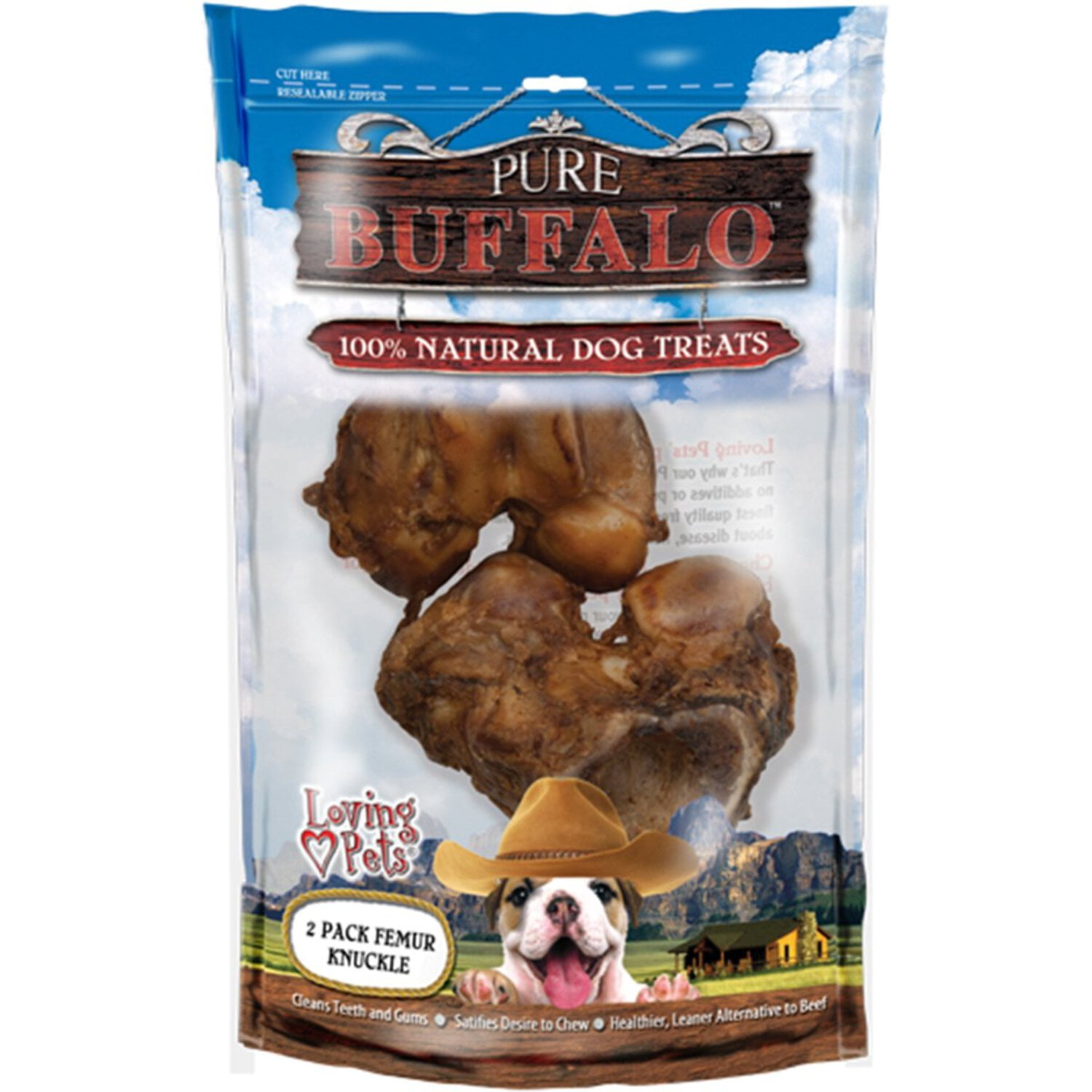 Loving Pets Pure Buffalo Bone Dog Treats - Walmart.com