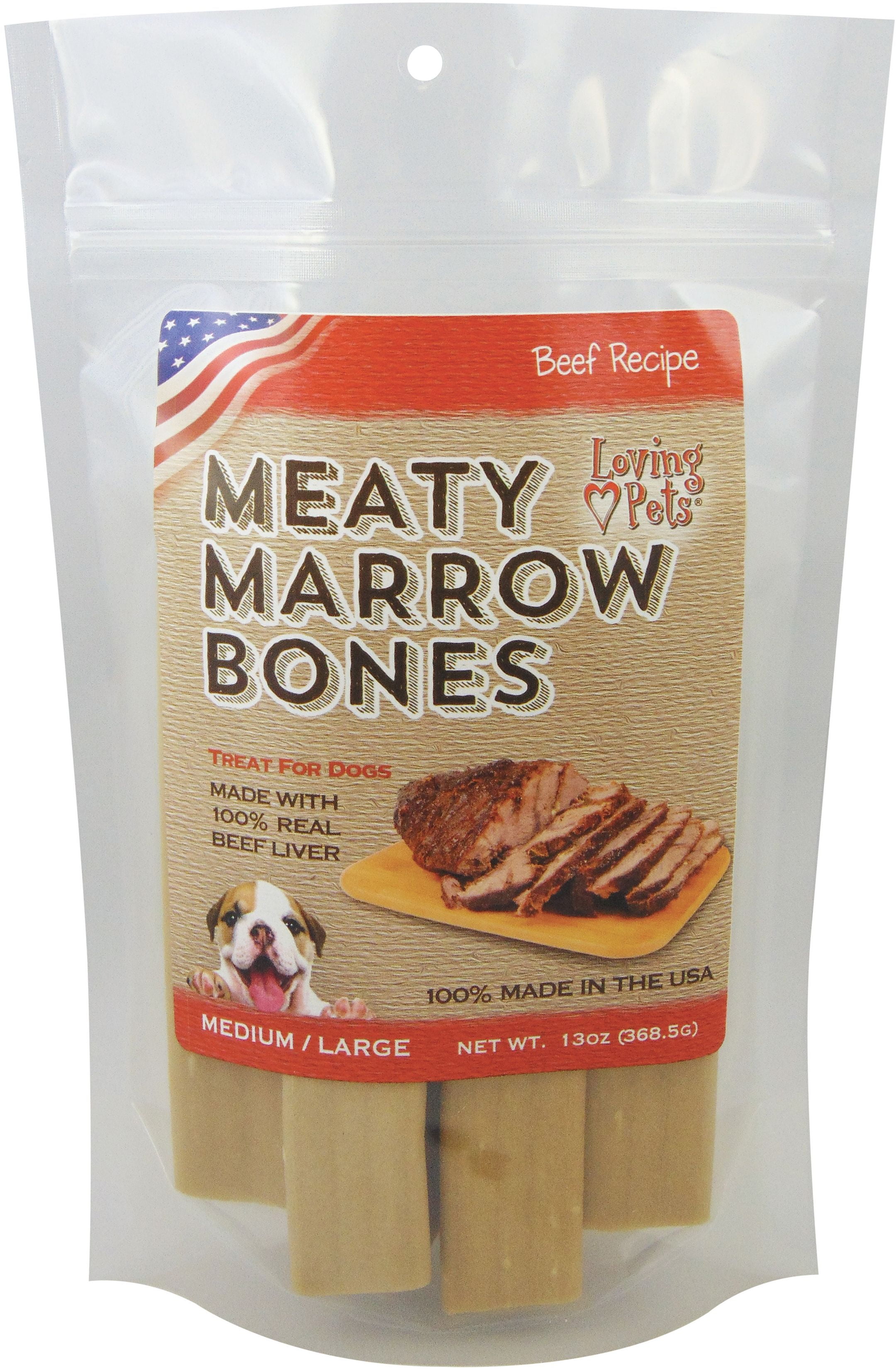 Loving Pets Small Meaty Marrow Bones 13oz- - Walmart.com