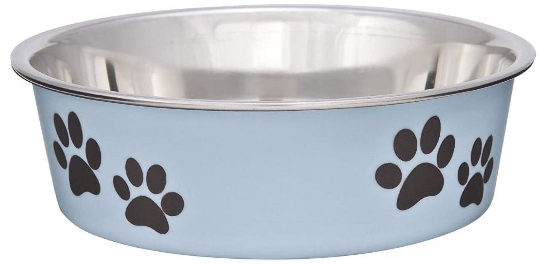 Loving Pets Stainless Steel & Light Blue Dish with Rubber Base [Dog ...