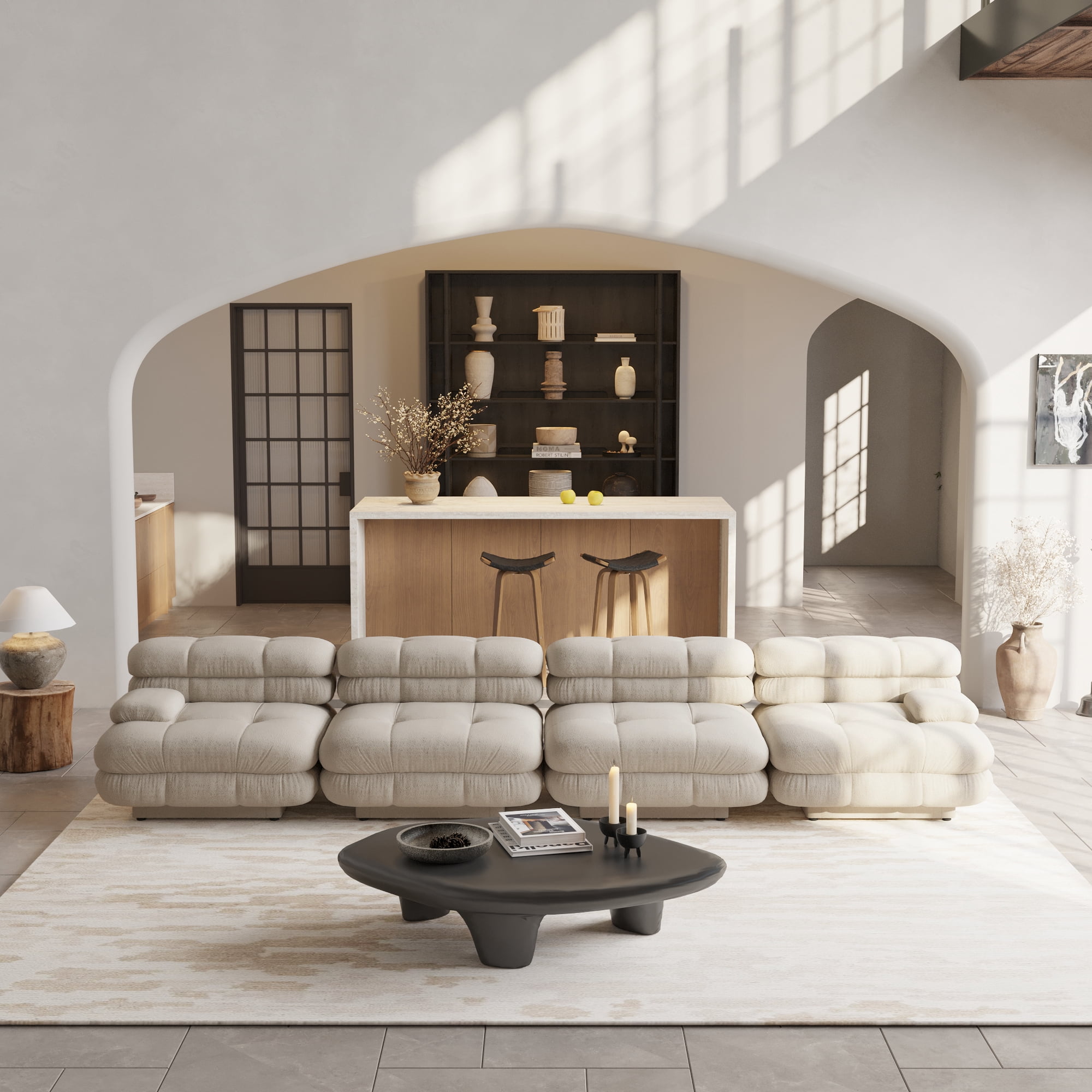 LovingAHome Modular Sectional Couch for Living Room, 146.44" Wide ...