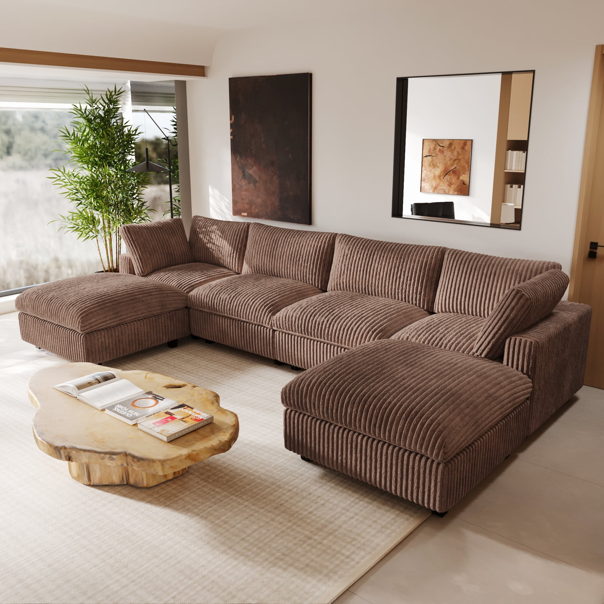 LovingAHome Modular Sectional Sofa, Convertible U Shaped Sofa Couch ...