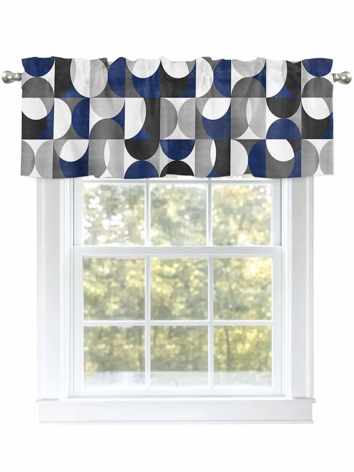 Lovingin Abstract Geomrtry, Valances Window Treatment Farmhouse Decor ...