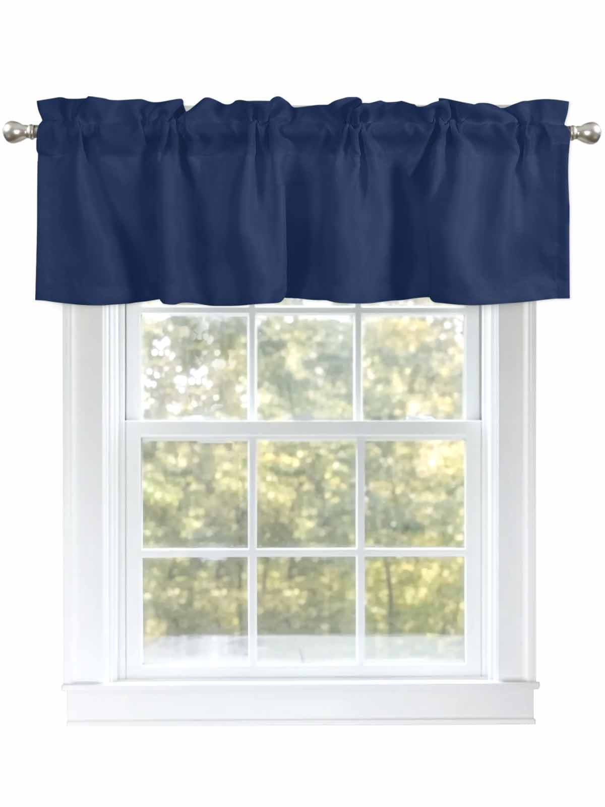 Lovingin Navy Blue Valances Window Treatment Farmhouse Decor, Modern ...