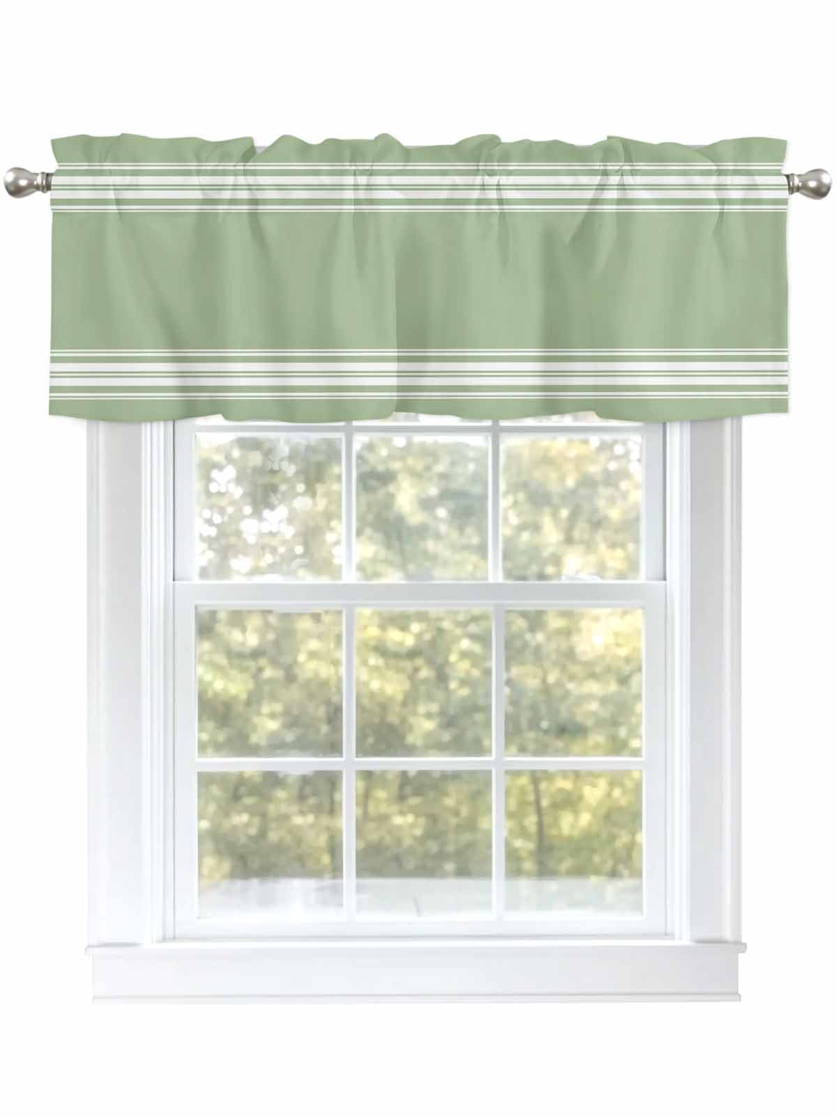 Lovingin Sage Green Valances Window Treatment Farmhouse Decor ...