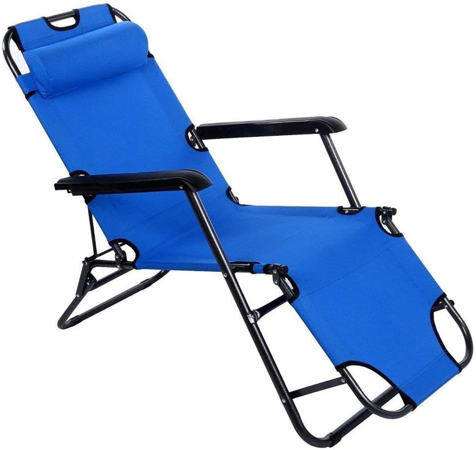 Lovinland Outdoor , Foldable Beach Chair Camping Folding Reclining ...