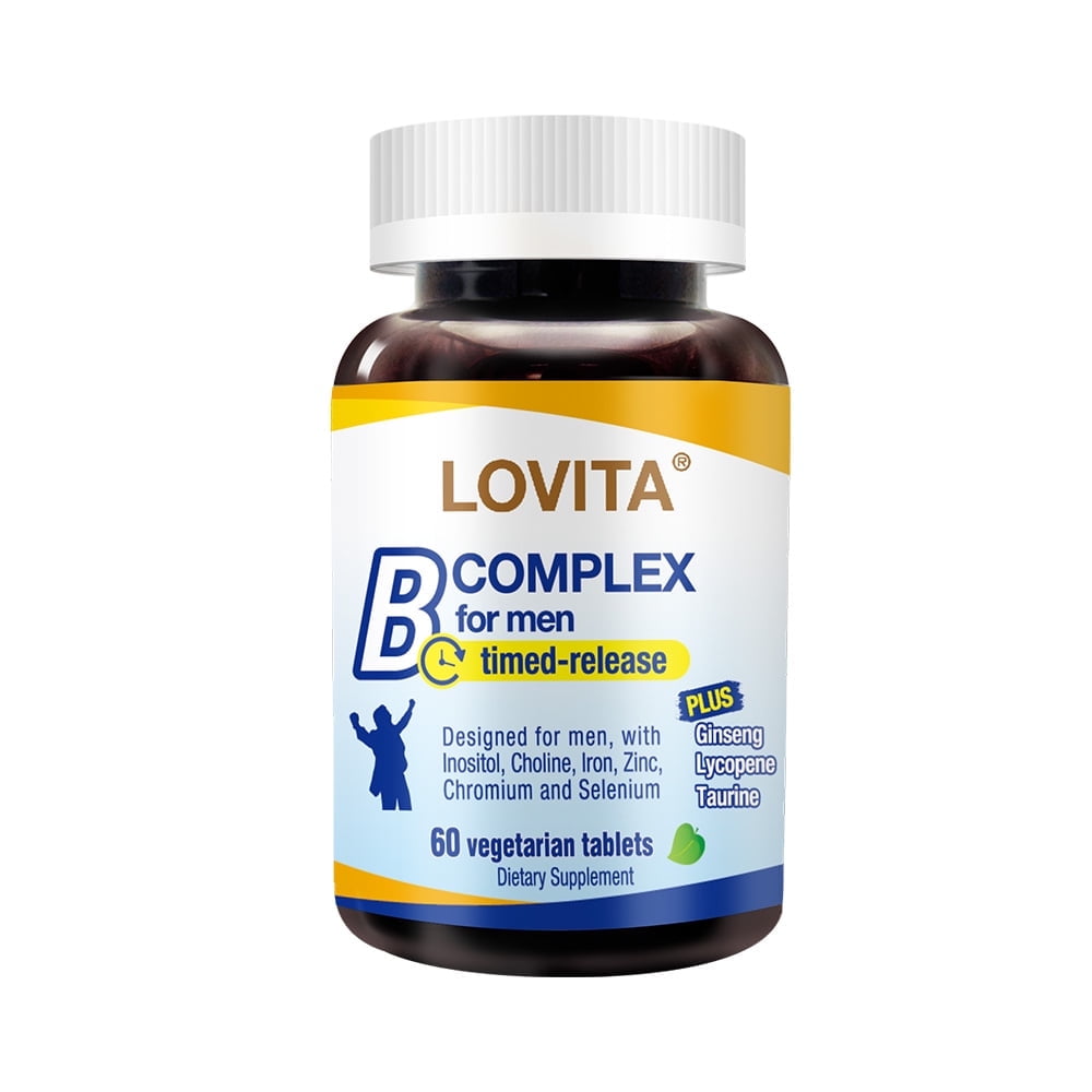 Lovita B Complex for Men | Vegan | Timed-Release Formula for Energy & Nutrient Metabolism ...