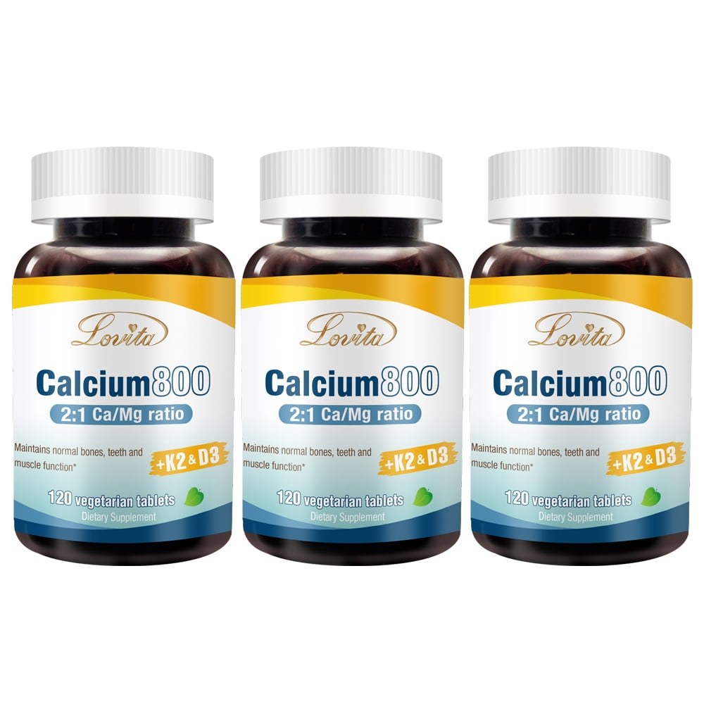 Lovita Calcium 800mg, Vit D3 & K2, Magnesium, Zinc, Copper, Manganese ...