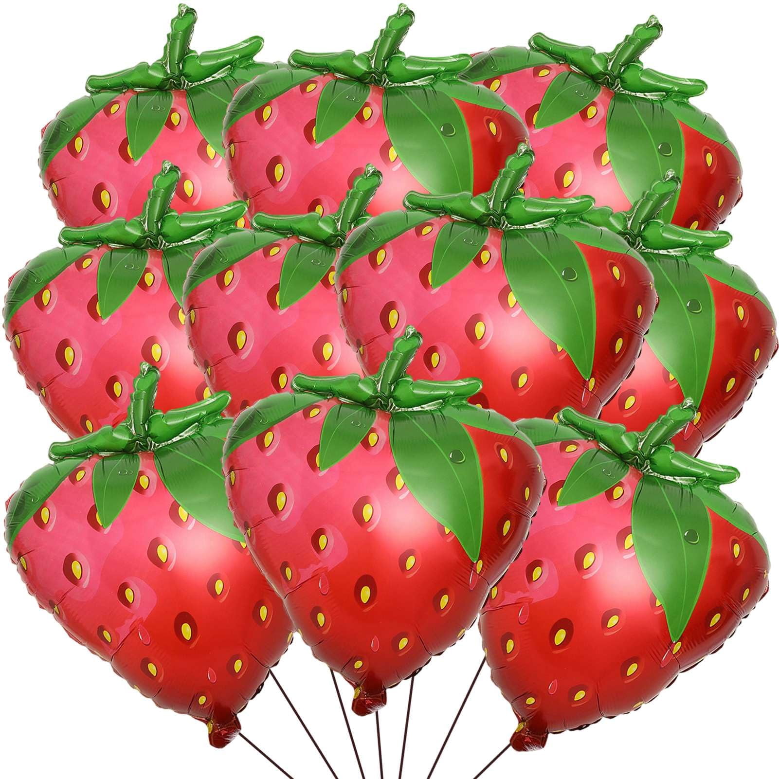 Lovoir Gaint 10 CORNET Pcs Strawberry Balloons 24 Inch, Fruit ...