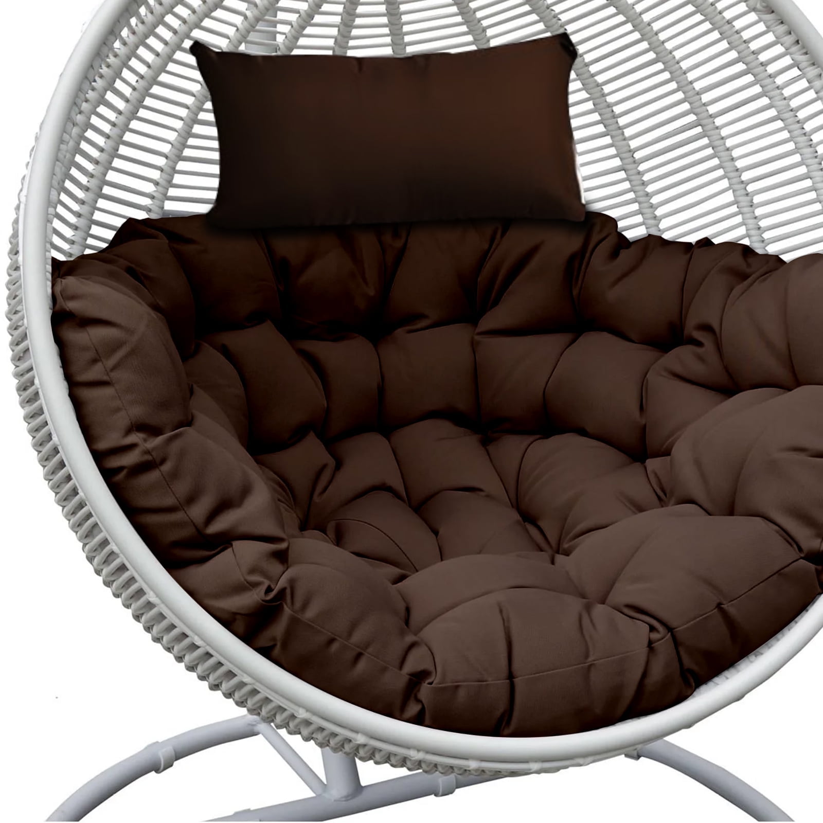 Desirable Life 45" Circle Papasan Chair Cushion with Pillow Soft and ...