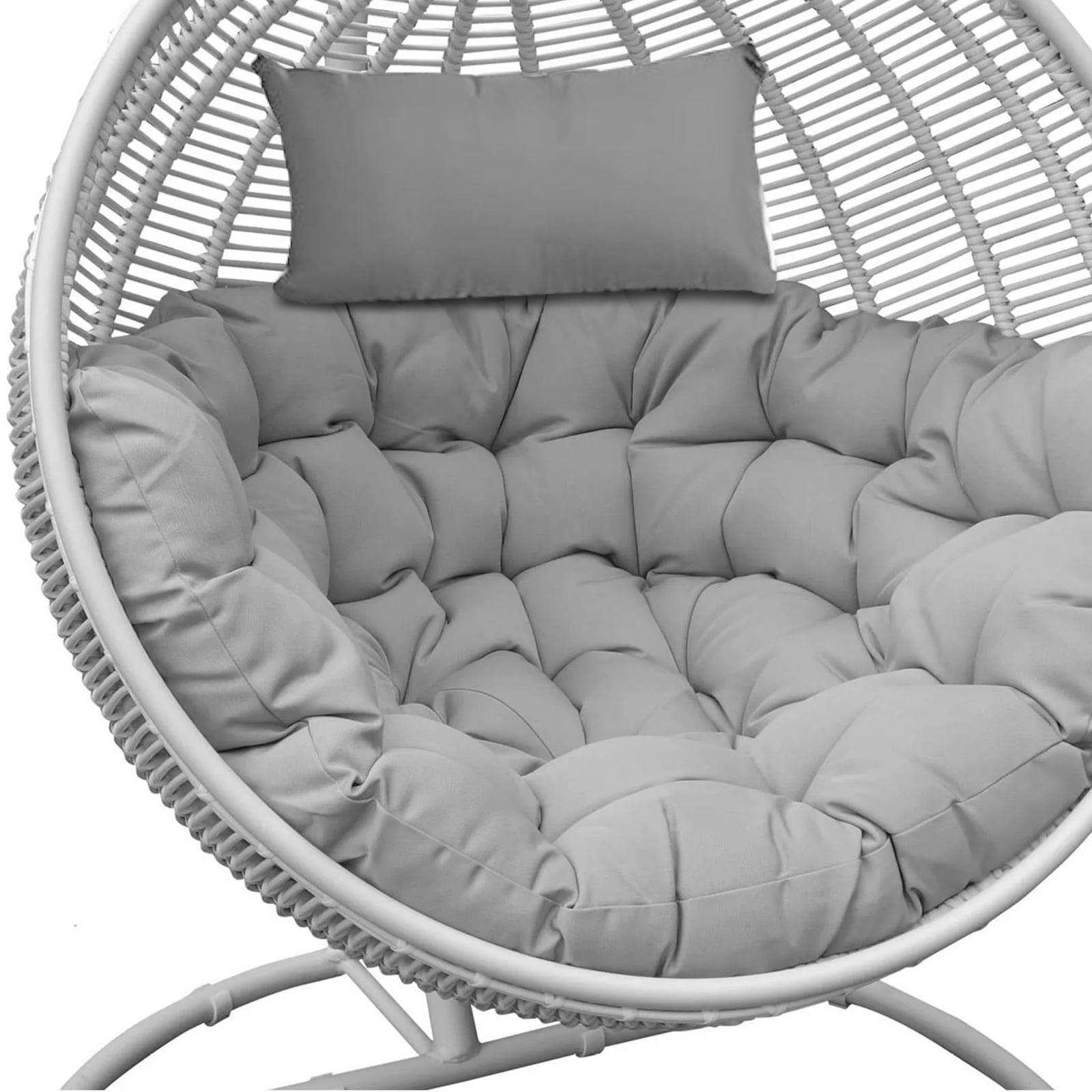 Desirable Life 45" Circle Papasan Chair Cushion with Pillow Soft and ...