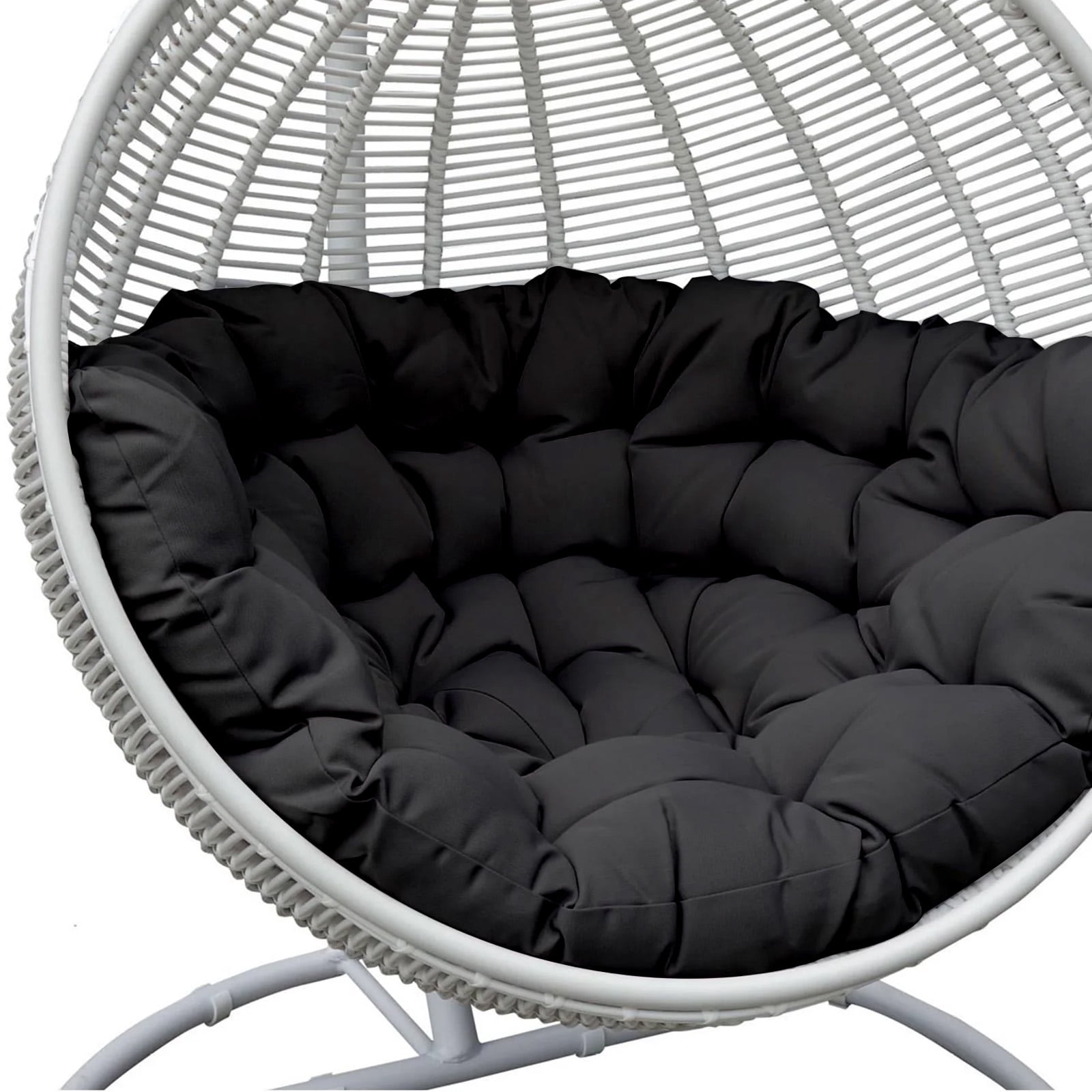 Lovote 47" Circle Papasan Chair Cushion Soft and Comfortable Egg Chair ...