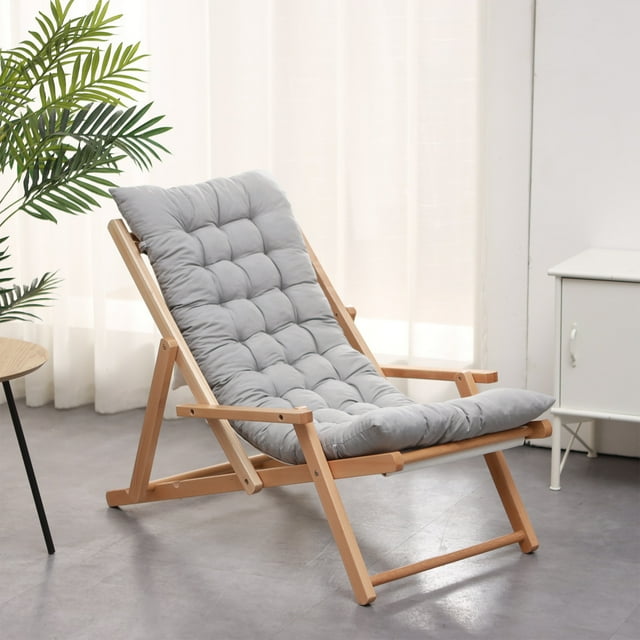 Lovote 61" Lounge Chair Cushion Outdoor Soft Seat Pad Recliner Mat Gray ...